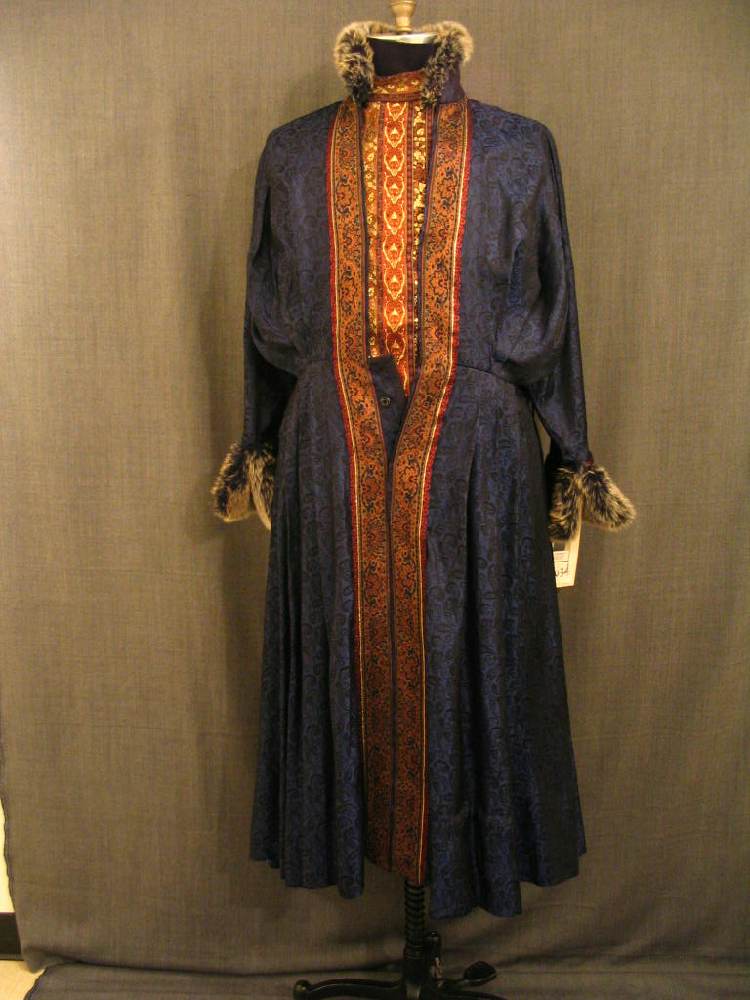 medieval, robe, medieval, long, unisex, c38, w34, dark, blue, red ...