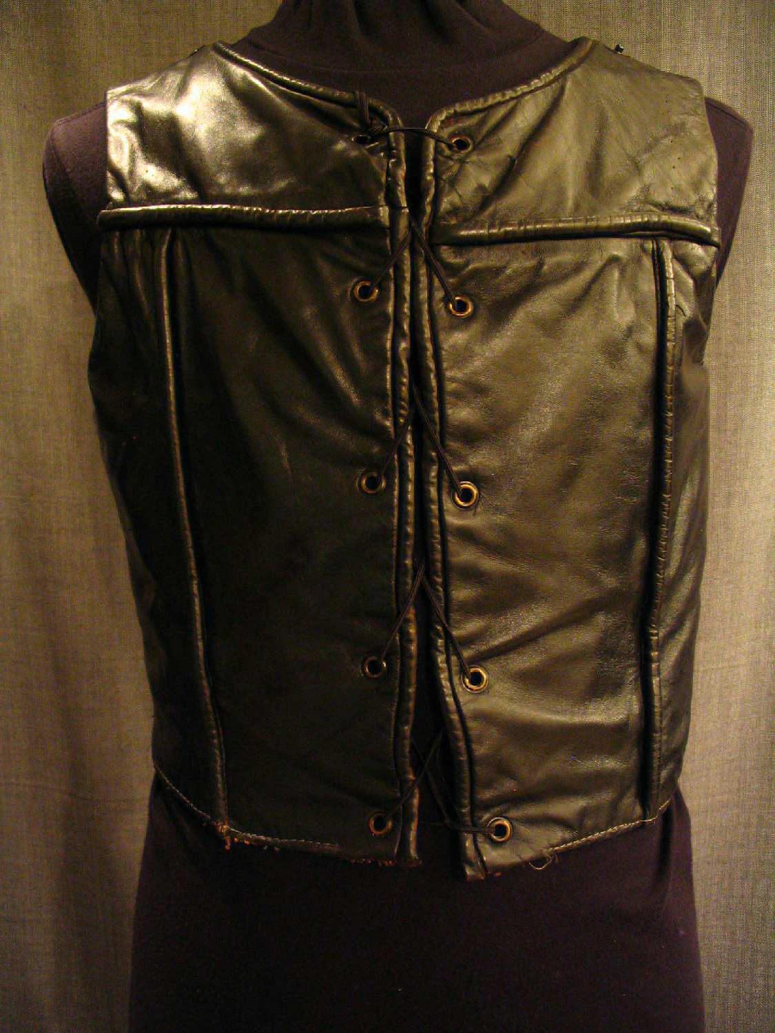 medieval, doublet, medieval, leather, men, c38, black, no, collar, lace ...