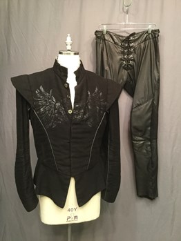 renaissance, elizabethan, pants, renaissance, men, w33, black, solid ...